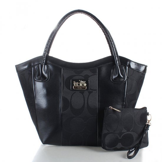 Coach Legacy Striped Monogram Medium Black Totes FDM [coach20211006 ...