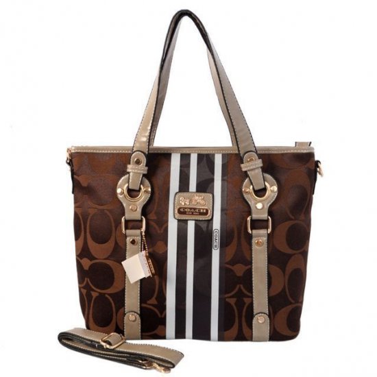 Coach Logo In Signature Medium Coffee Totes BES [coach20211128] - $58. ...
