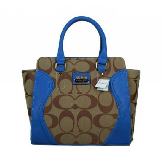 Coach Logo Monogram Medium Blue Satchels BKG [coach20211171] - $57.69 ...