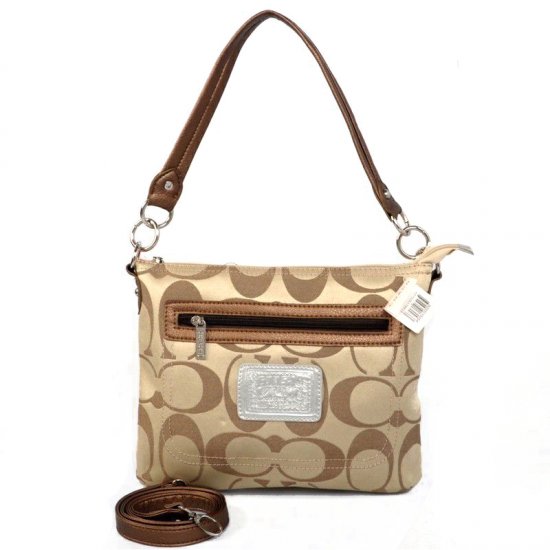 Coach Zip In Logo Small Khaki Shoulder Bags CGA [coach20211836] - $57. ...