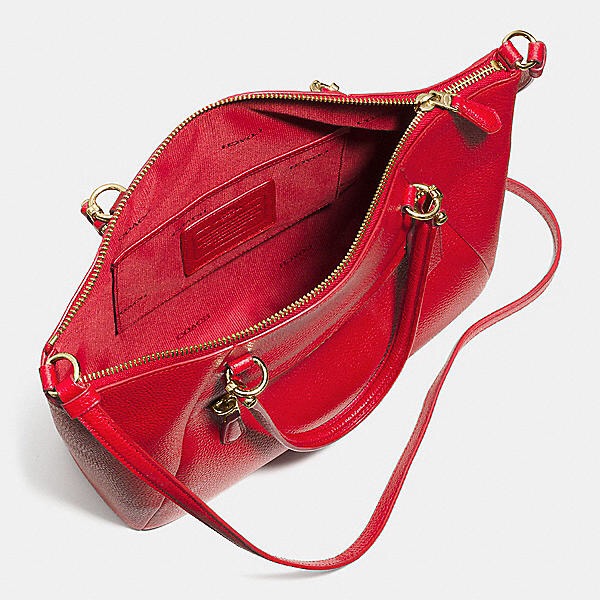 High Quality Embossing Coach Prairie Satchel In Pebble Leather ...