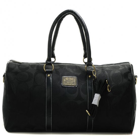 Coach Bleecker Monogram In Signature Large Black Luggage Bags AFK ...