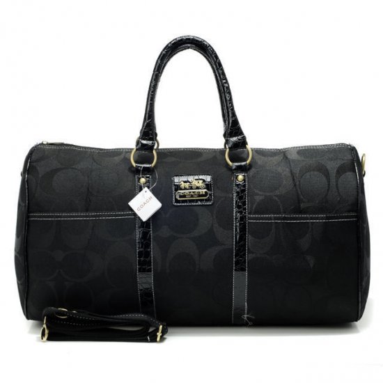 Coach Bleecker Monogram In Signature Large Black Luggage Bags AFN ...