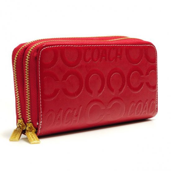 Coach In Signature Large Red Wallets ARY [coach20210753] - $35.59 ...