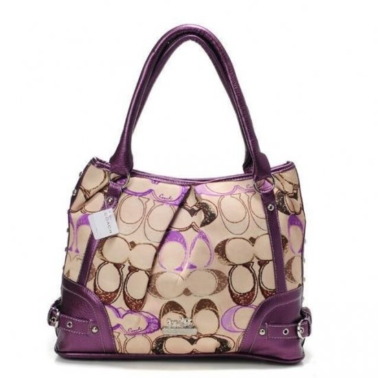 Coach Legacy Logo In Signature Medium Purple Hobo BPO [coach20210991 ...